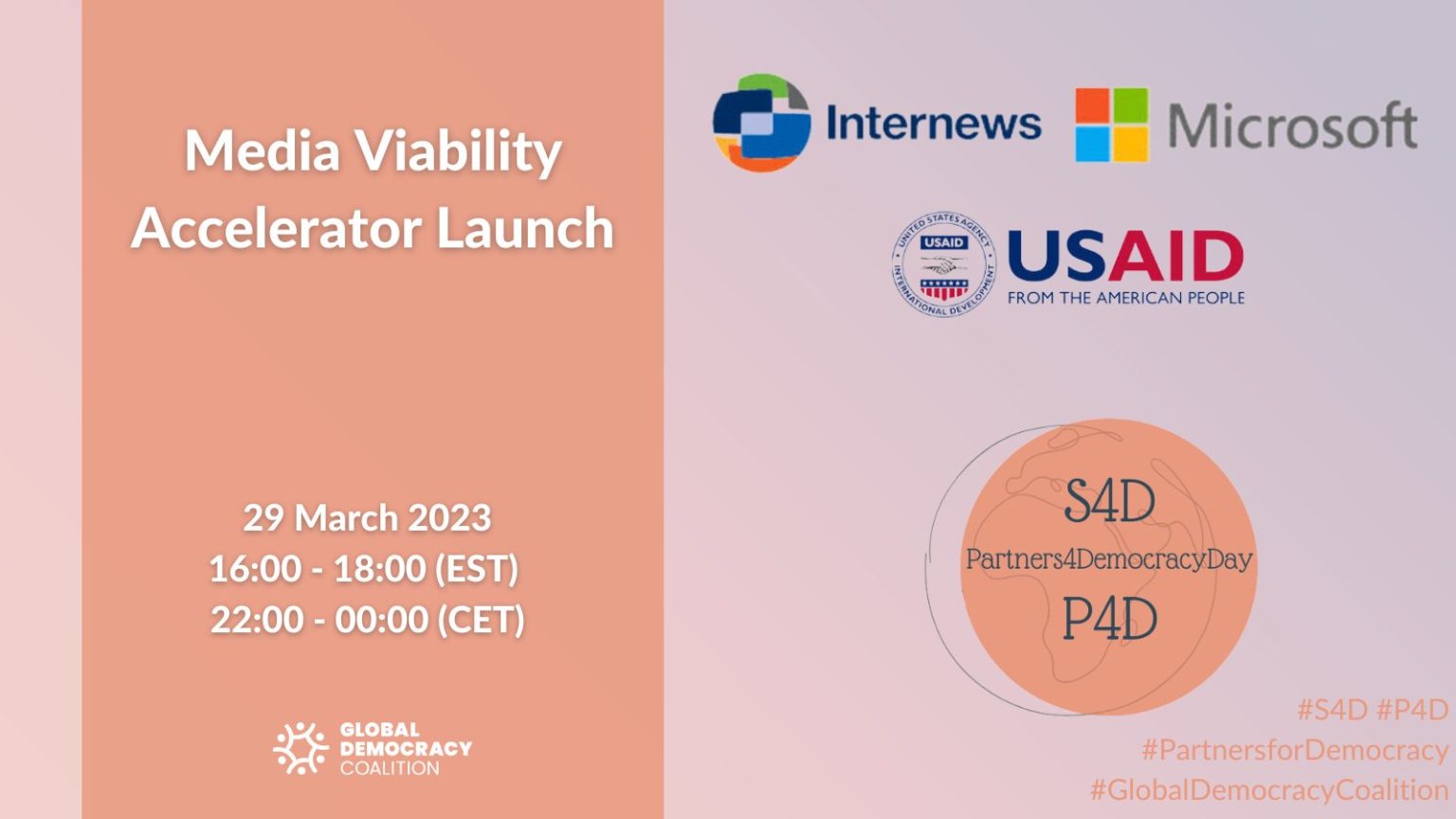 Media Viability Accelerator Launch – Global Democracy Coalition